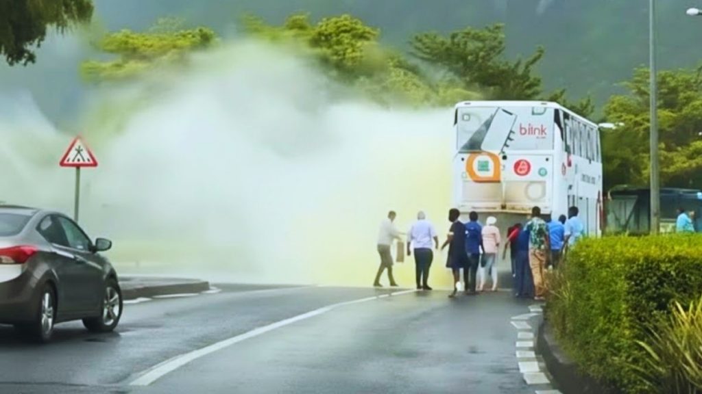 Double-Decker Bus Evacuated after Mechanical Failure Causes Smoke Scare